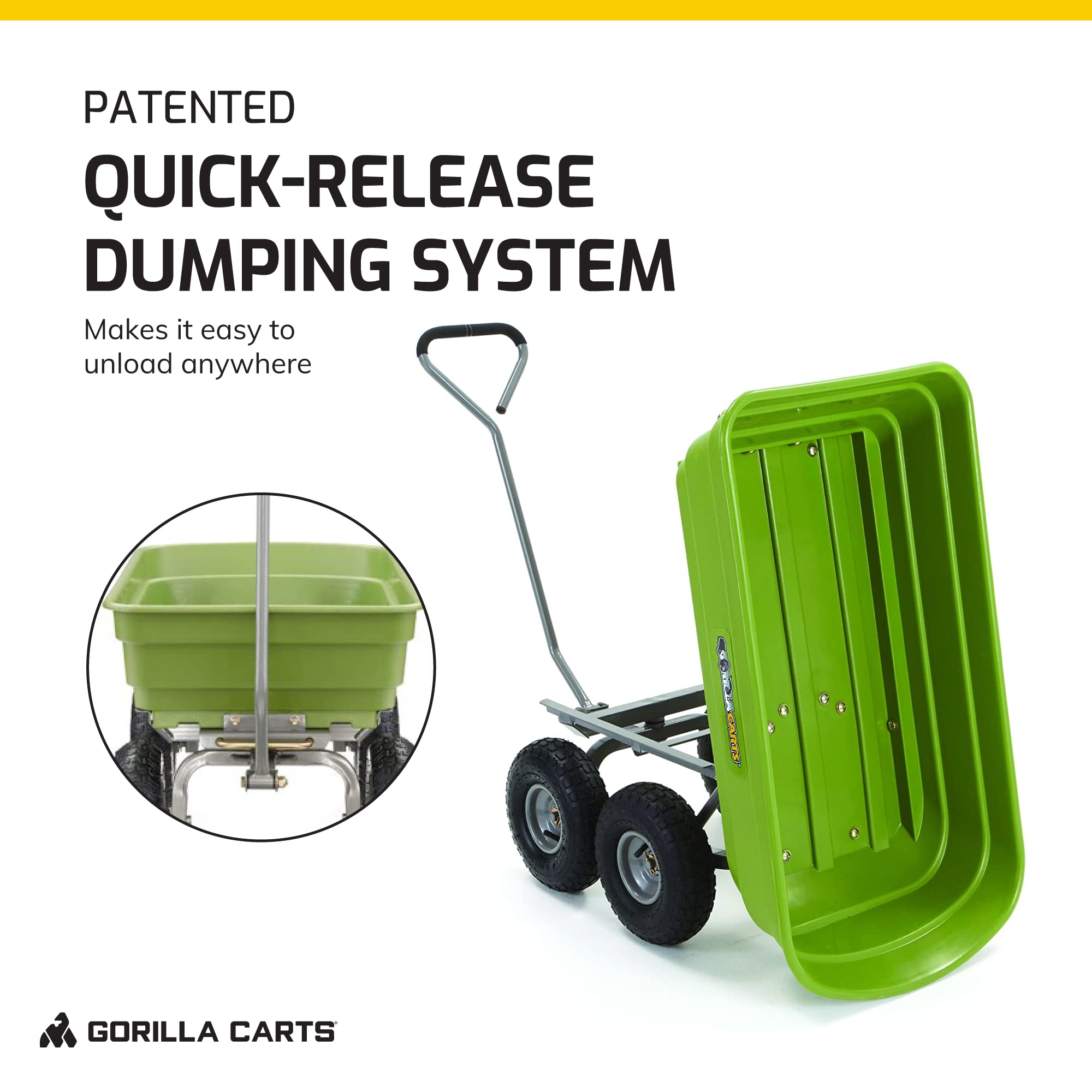 Mua Gorilla Carts Heavy Duty Poly Yard Dump Cart, Lawn & Garden Wagon ...