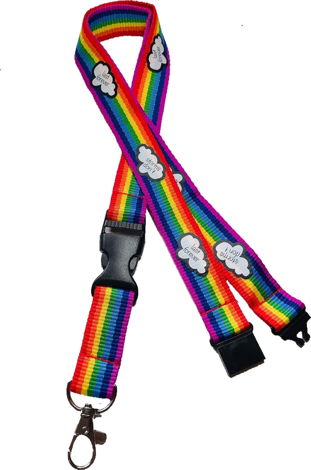 20mm Rainbow Lanyard with Safety Breakaway – Storms Dont Last Forever ...
