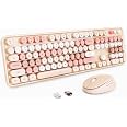Amazon.com: Wireless Keyboard and Mouse, Full-Size Typewriter Keyboard ...