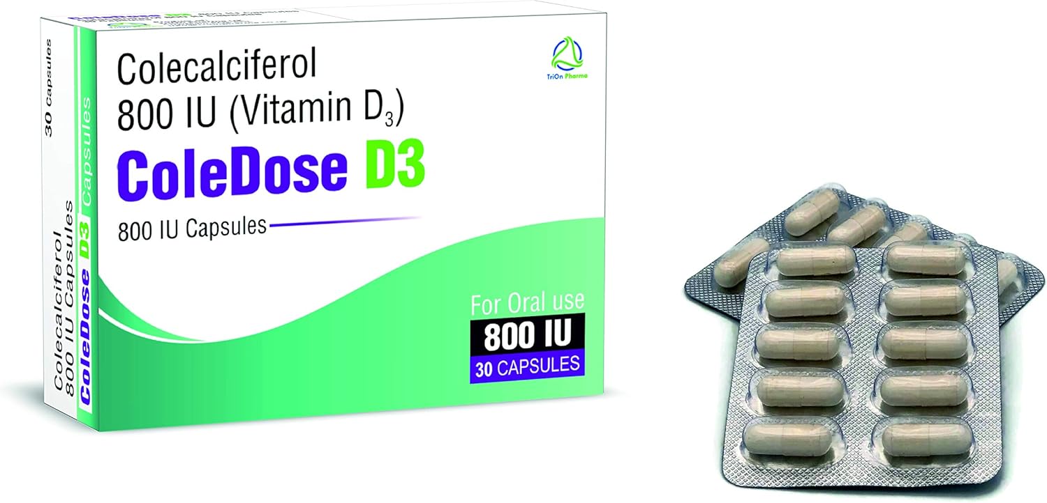 Vitamin D 800 IU –Equivalent to 20 mcg – ColeDose D3, Premium Vitamin ...
