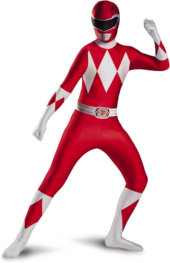 Amazon.com: Disguise Men's Red Ranger Bodysuit Costume Teen, Red, X ...