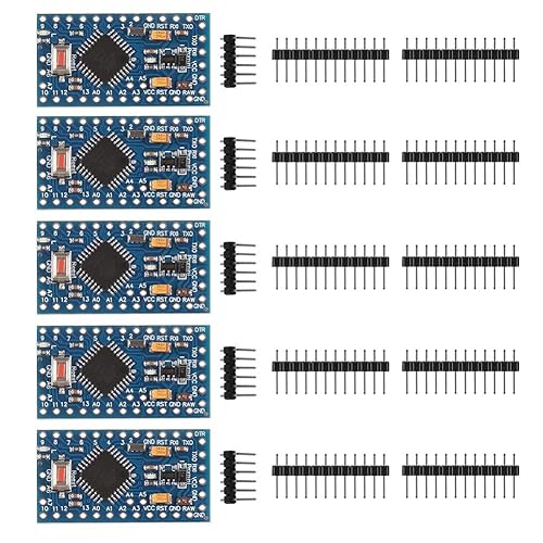 AITRIP 5 Pack PRO Mini Atmega328P-AU 5V/16MHz Development Board ...
