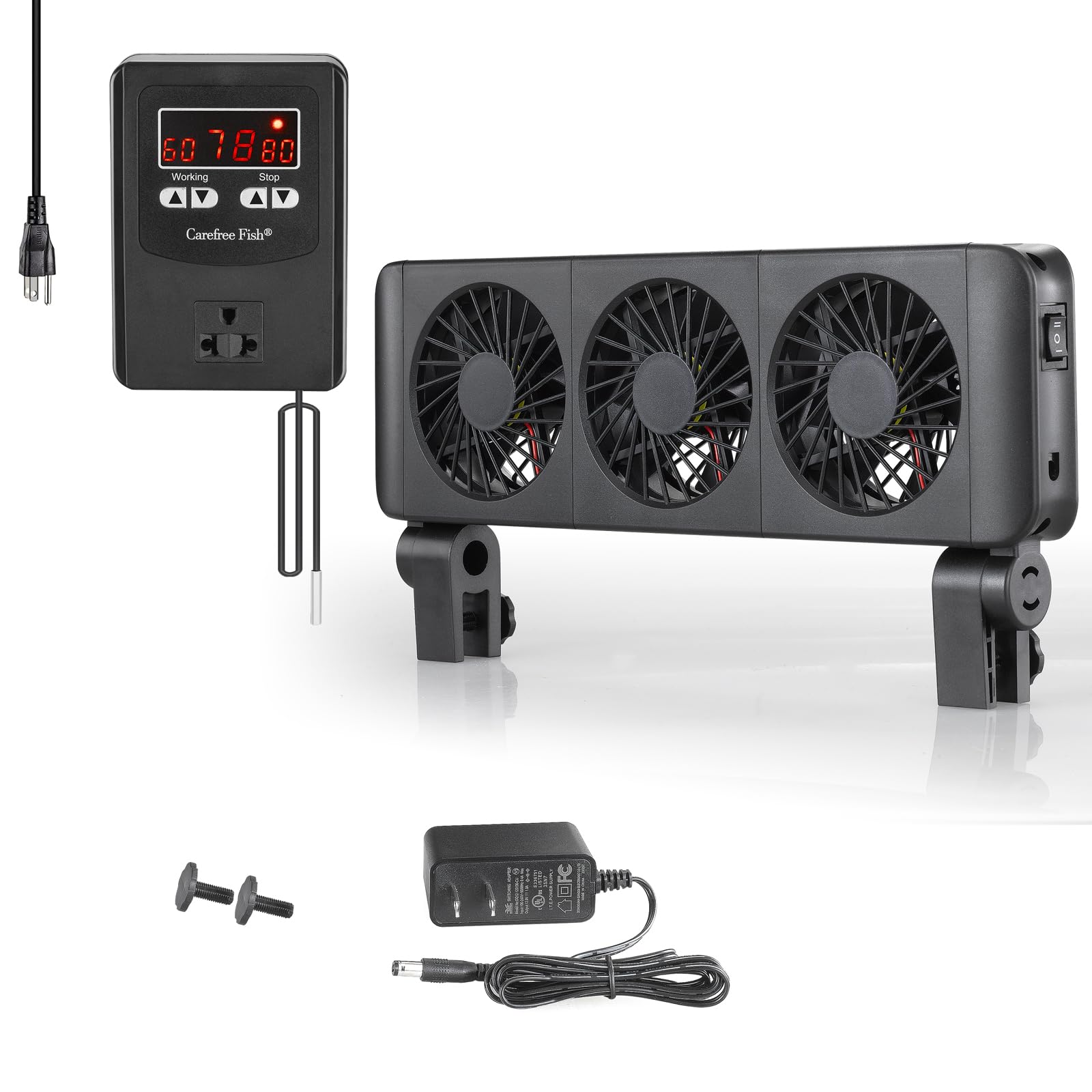 Carefree Fish Aquarium Cooling Fan and Temperature Controller ...