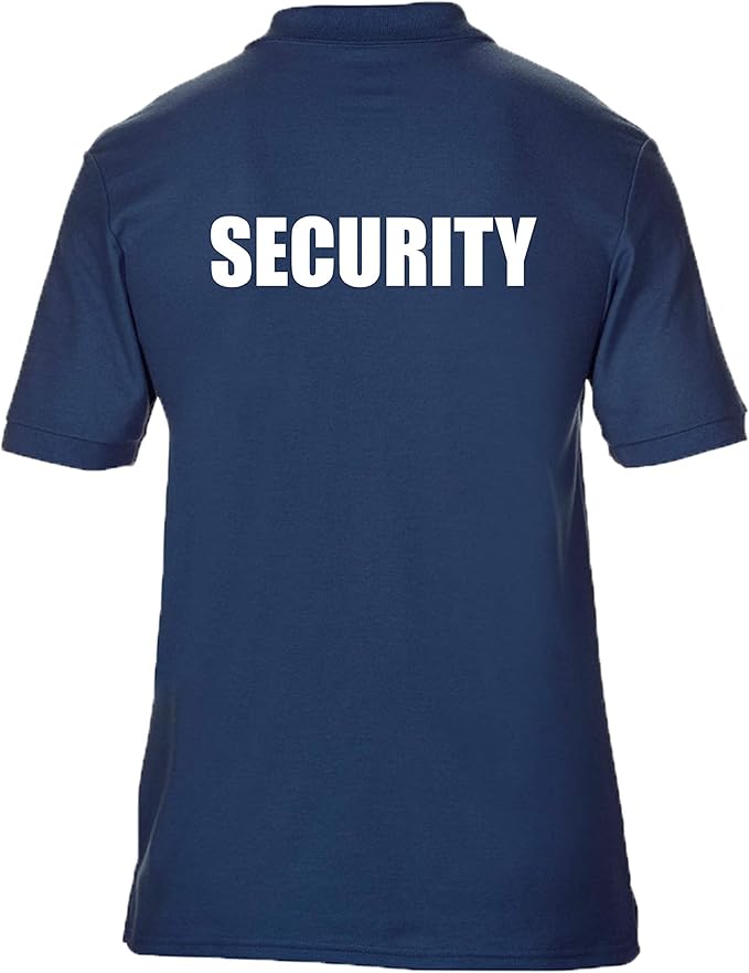 Security Printed Navy Polo Shirt, Security Officer, Security Guard ...