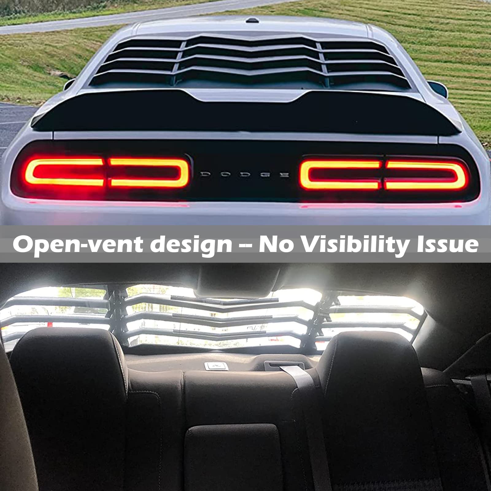 Mua Rear Window Louver for Dodge Challenger 2008-2023 in Lambo Style ...