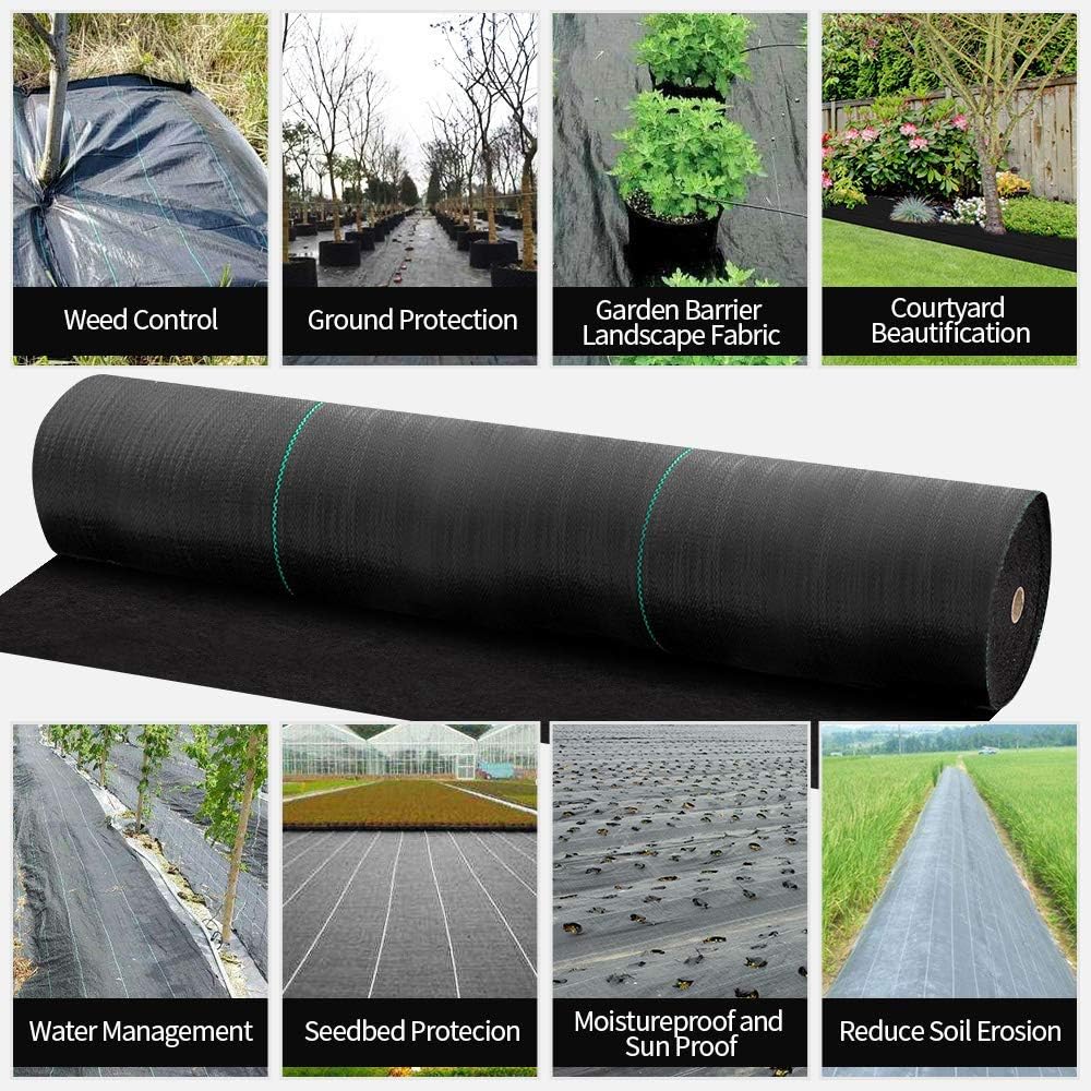 Raword Heavy Duty Weed Control Membrane Fabric Landscape Ground cover ...