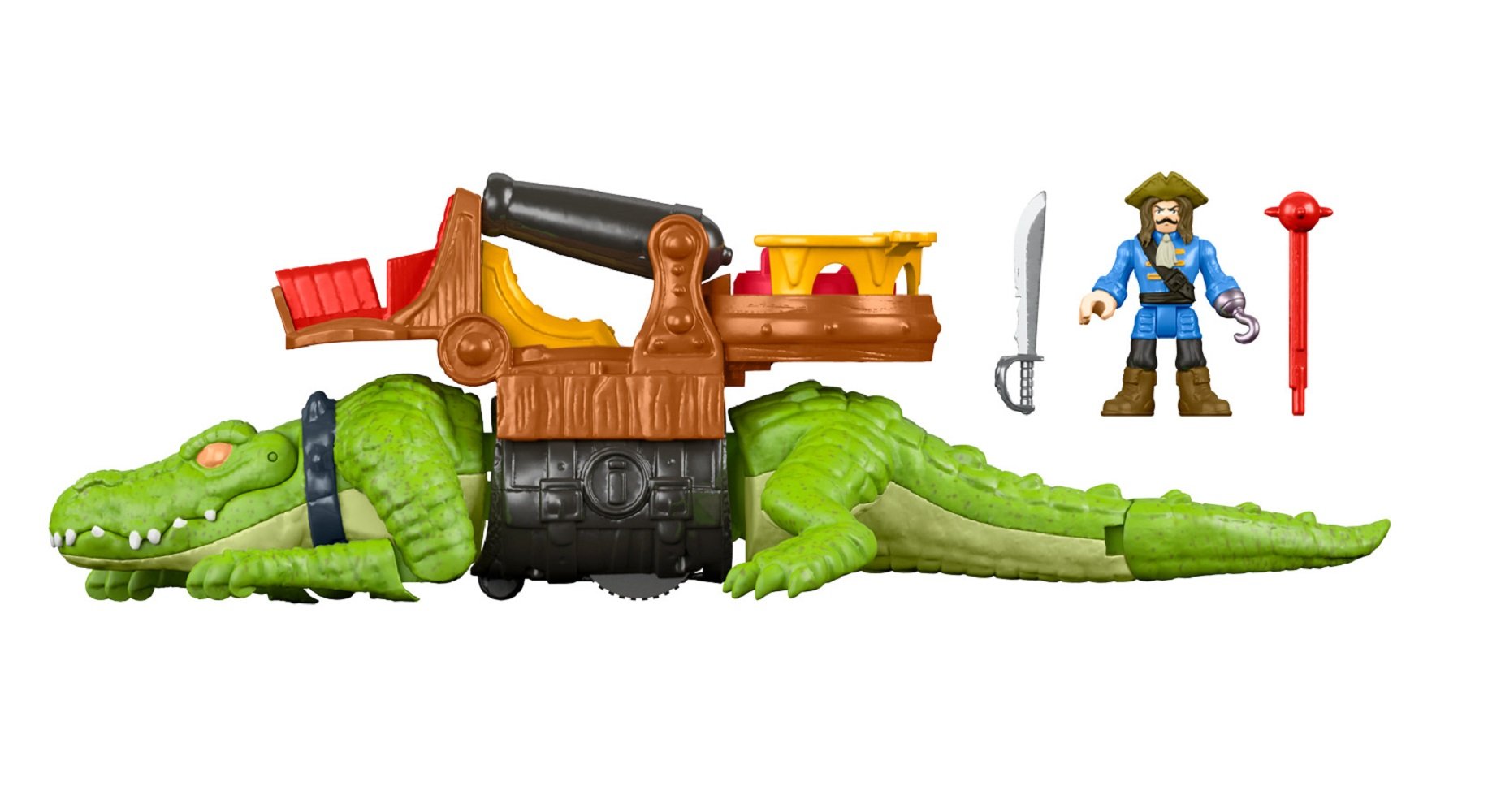 Imaginext Preschool Toys Walking Croc & Pirate Hook 5-Piece Playset ...