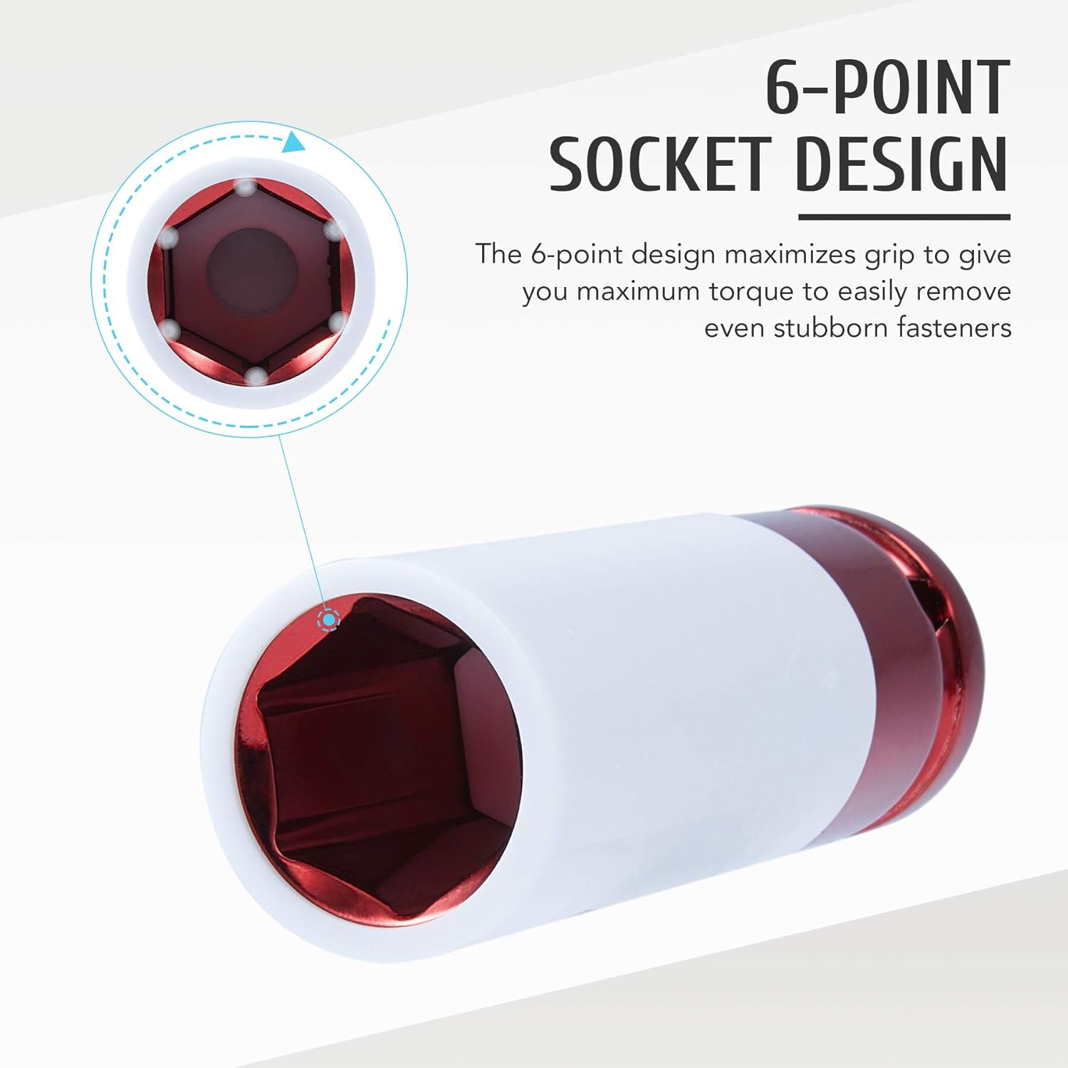 8pc 1/2 Drive Torque Limiting Extension Bar and Deep Impact Socket Set ...