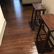 Amazon.com: PJ Wood 24-Inch Saddle Seat Counter Stool - Walnut: Kitchen ...