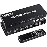 Amazon.com: IBIT 4x2 HDMI Matrix Switch Ultra HD 4K x 2K@30Hz Switcher ...
