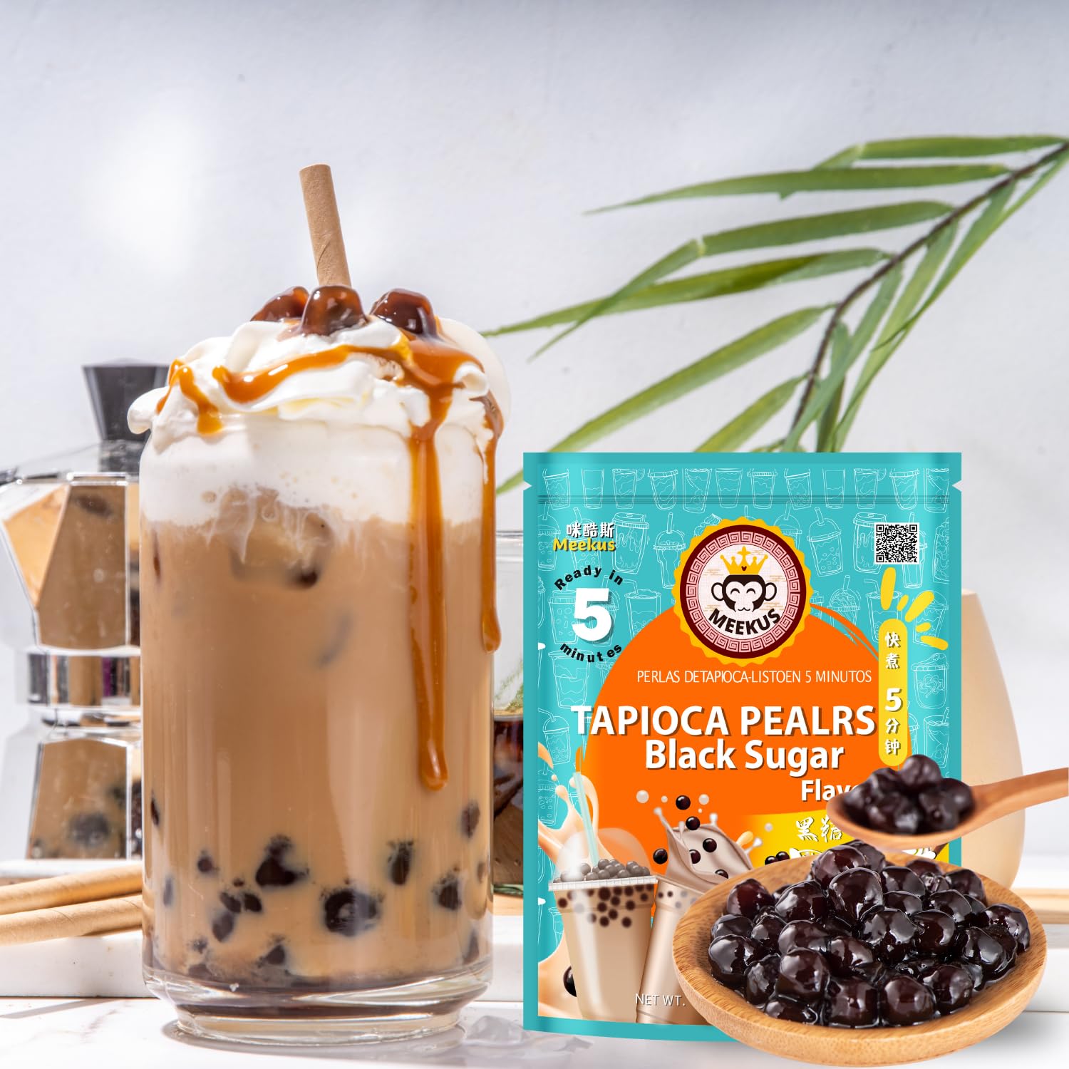 Mua Meekus Bubble Tea Tapioca Pearls Black Sugar Flavor, Boba Pearl ...