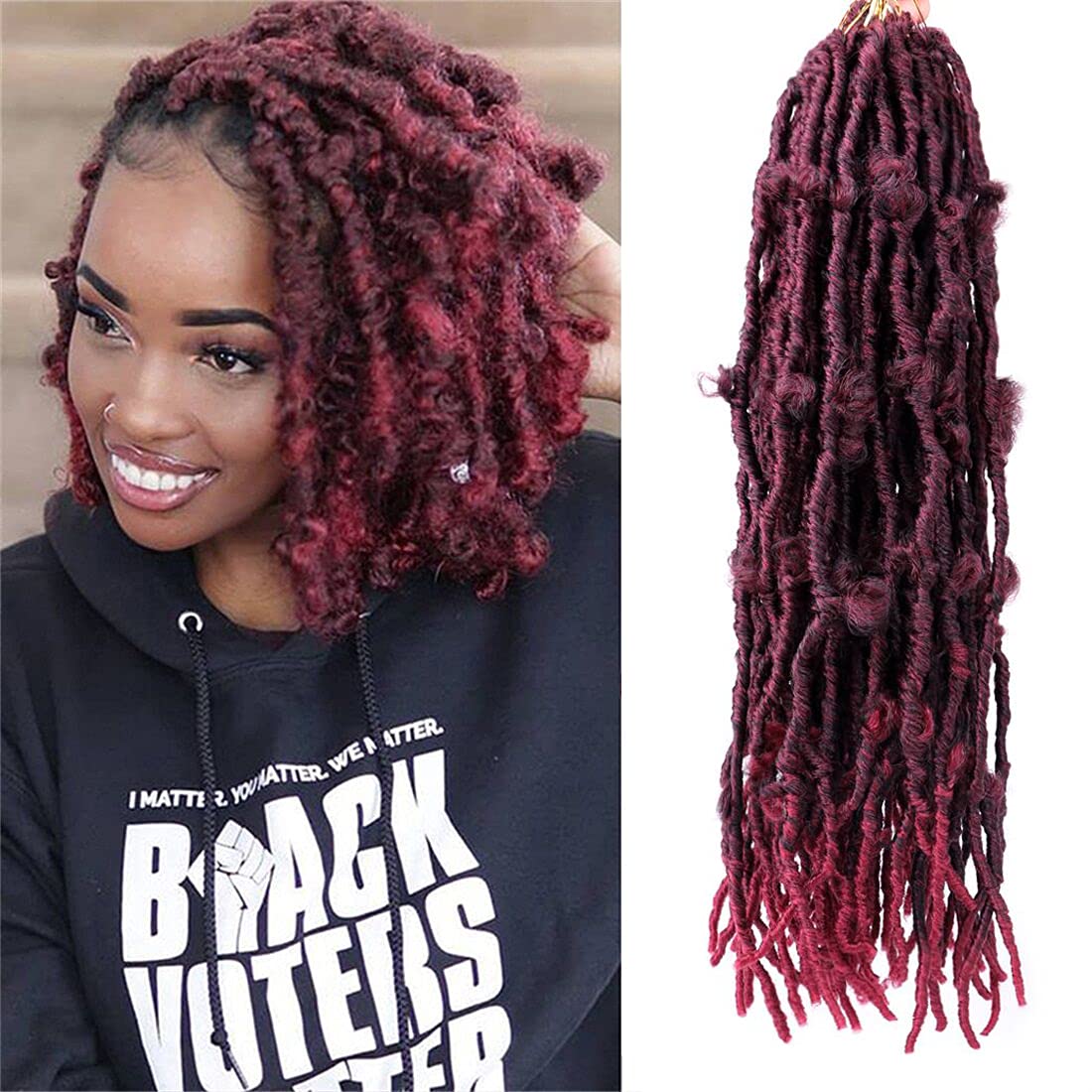 Buy 1 Pack Butterfly Locs Hair 18 Inch Pre Looped Distressed Butterfly ...