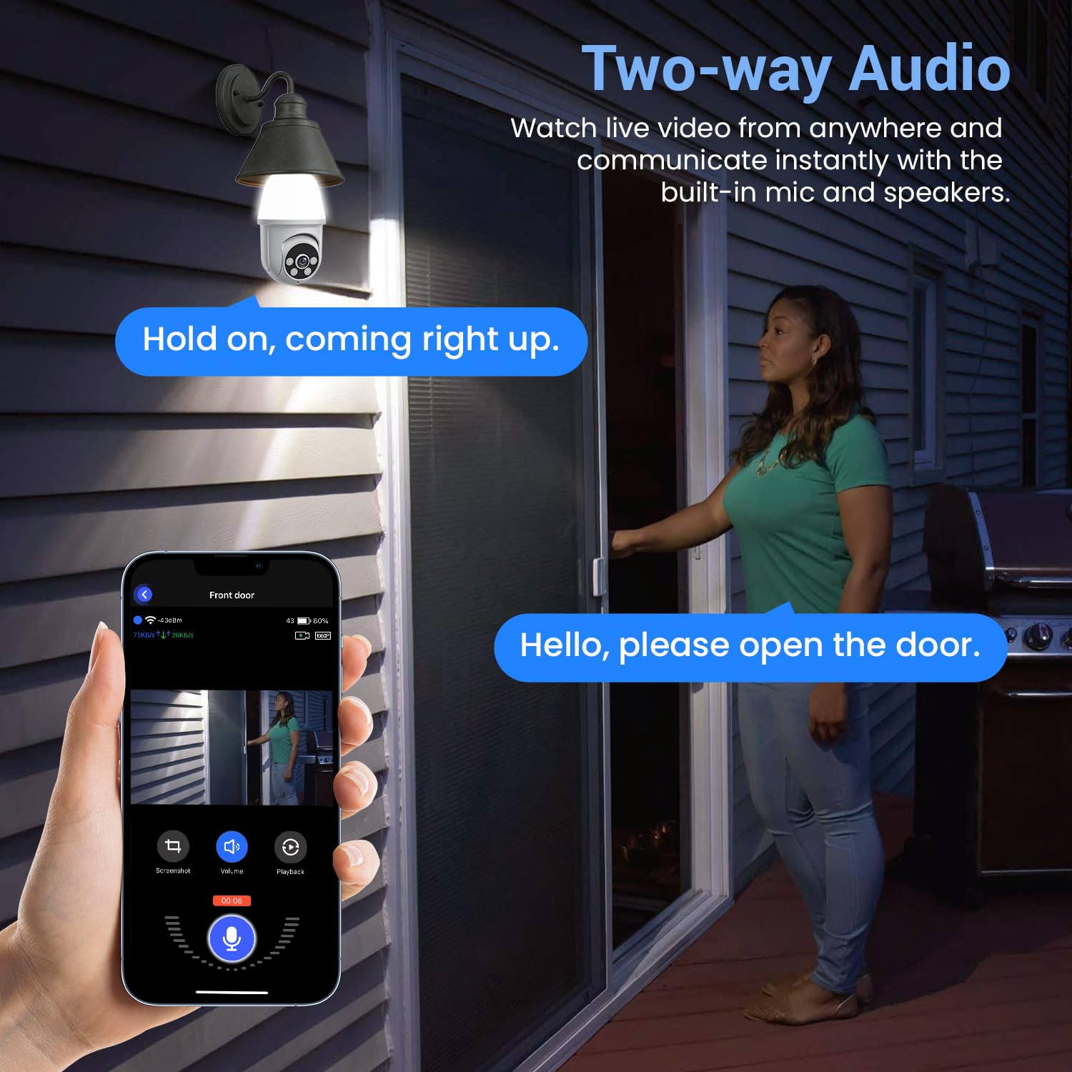 Mua HubFlashy 1080P Light Bulb Security Camera, 2.4GHz WiFi Only, 2-Way ...