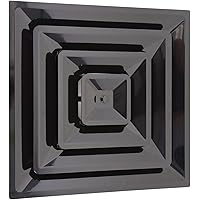 HaVACo 2'x2' Lay-In 3 Cone Supply with 12" Pre-Molded Boot, ABS Plastic ...