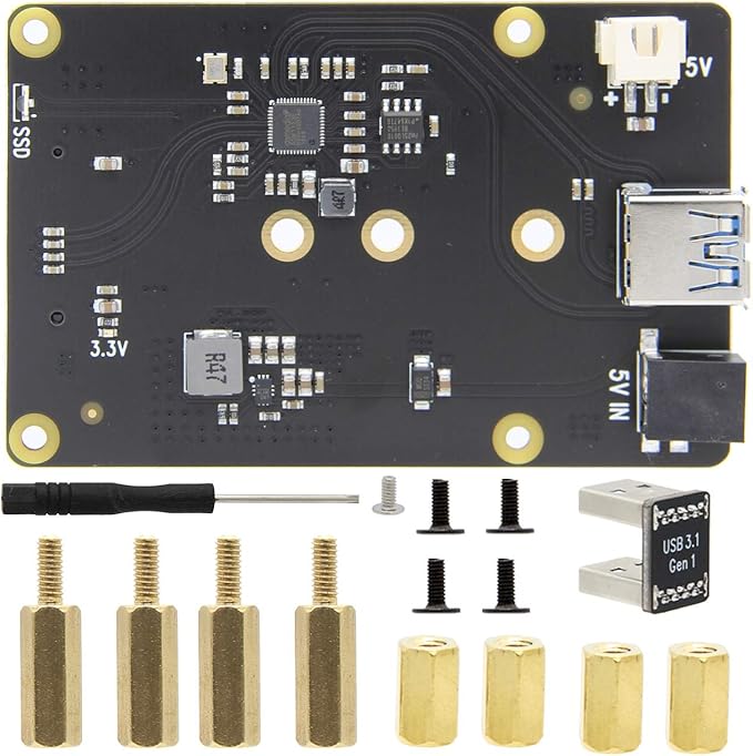 Geekworm Raspberry Pi 4 X862 M.2 NGFF SATA SSD Storage Expansion Board ...