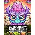 Amazon.com: Cute Creepy Monsters Adult Coloring Book: Fun Zen Coloring ...
