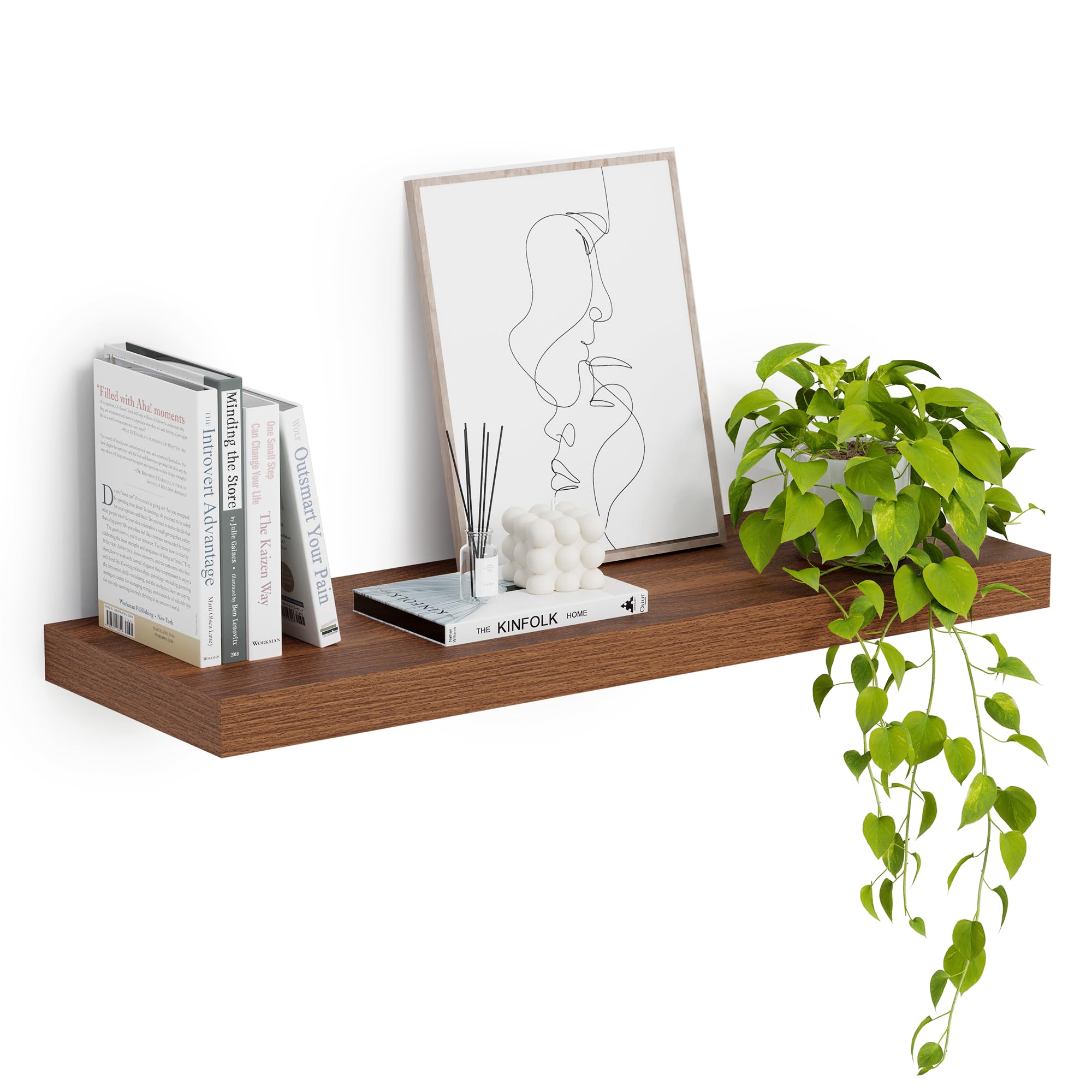 Heimlove 12" Deep Floating Shelves, 36 x 12 Inch Wall Mounted Long ...