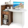 Amazon.com: Tangkula Reception Desk, Front Counter Desk with Lockable ...