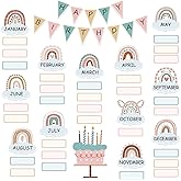 Amazon.com: Whaline Classroom Decor Happy Birthday Bulletin Board ...