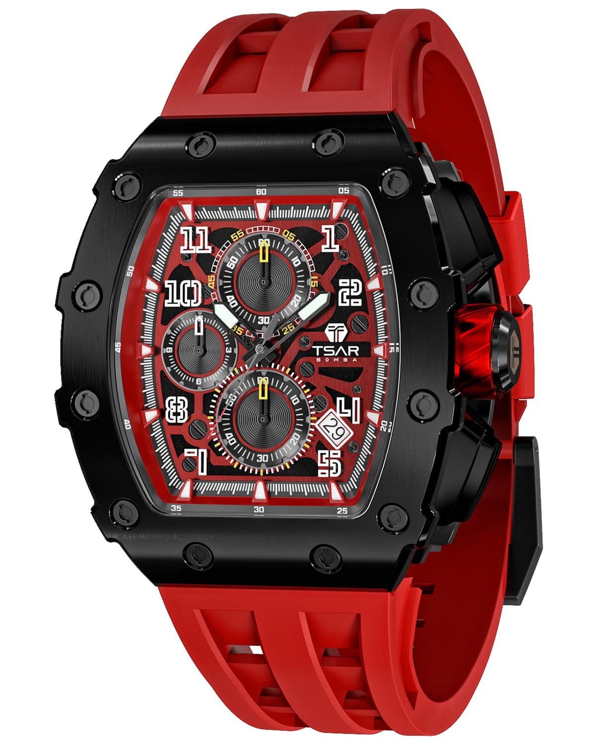 Mua Mens Watches Luxury Tonneau Watches for Men Waterproof 50M Analog ...