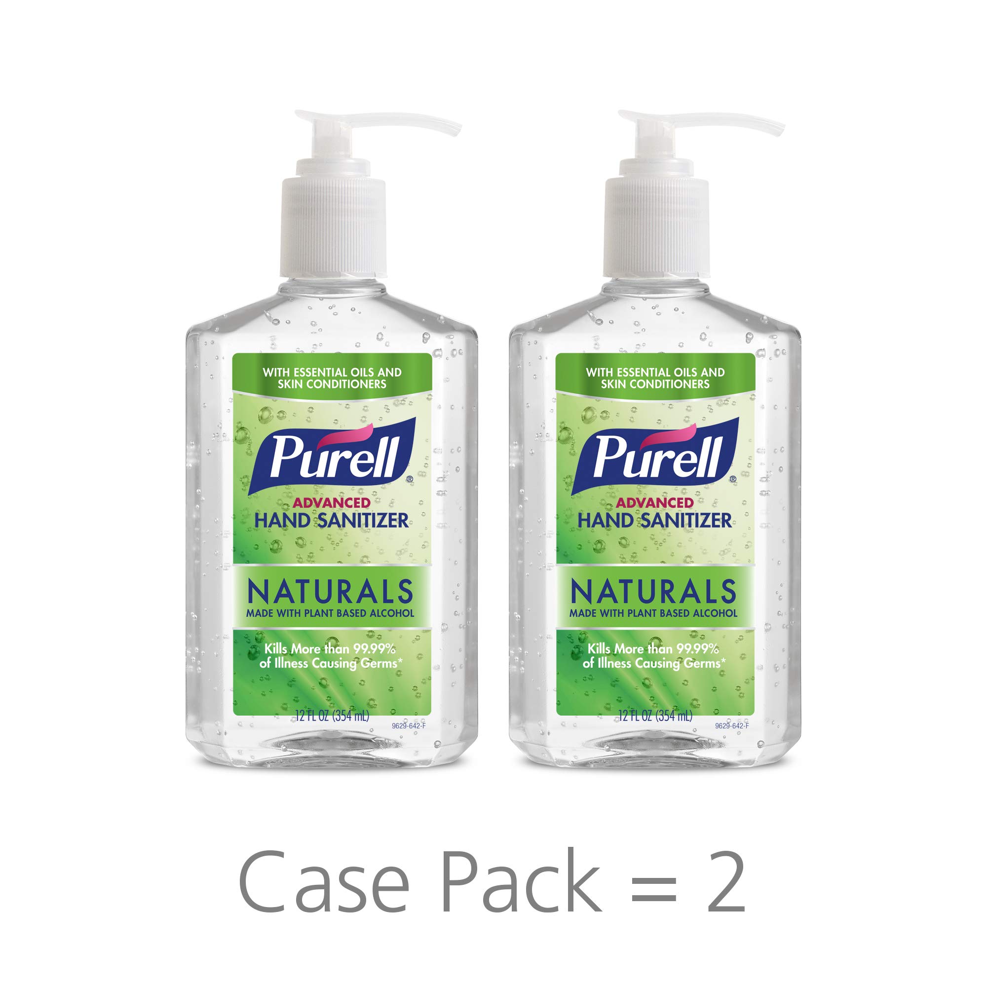 PURELL Advanced Hand Sanitizer Naturals with Plant Based Alcohol ...