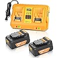 Amazon.com: Lenoya Upgraded 20v 2Packs Replacement for Dewalt 20V Max Battery 7000mAh and DCB102 ...