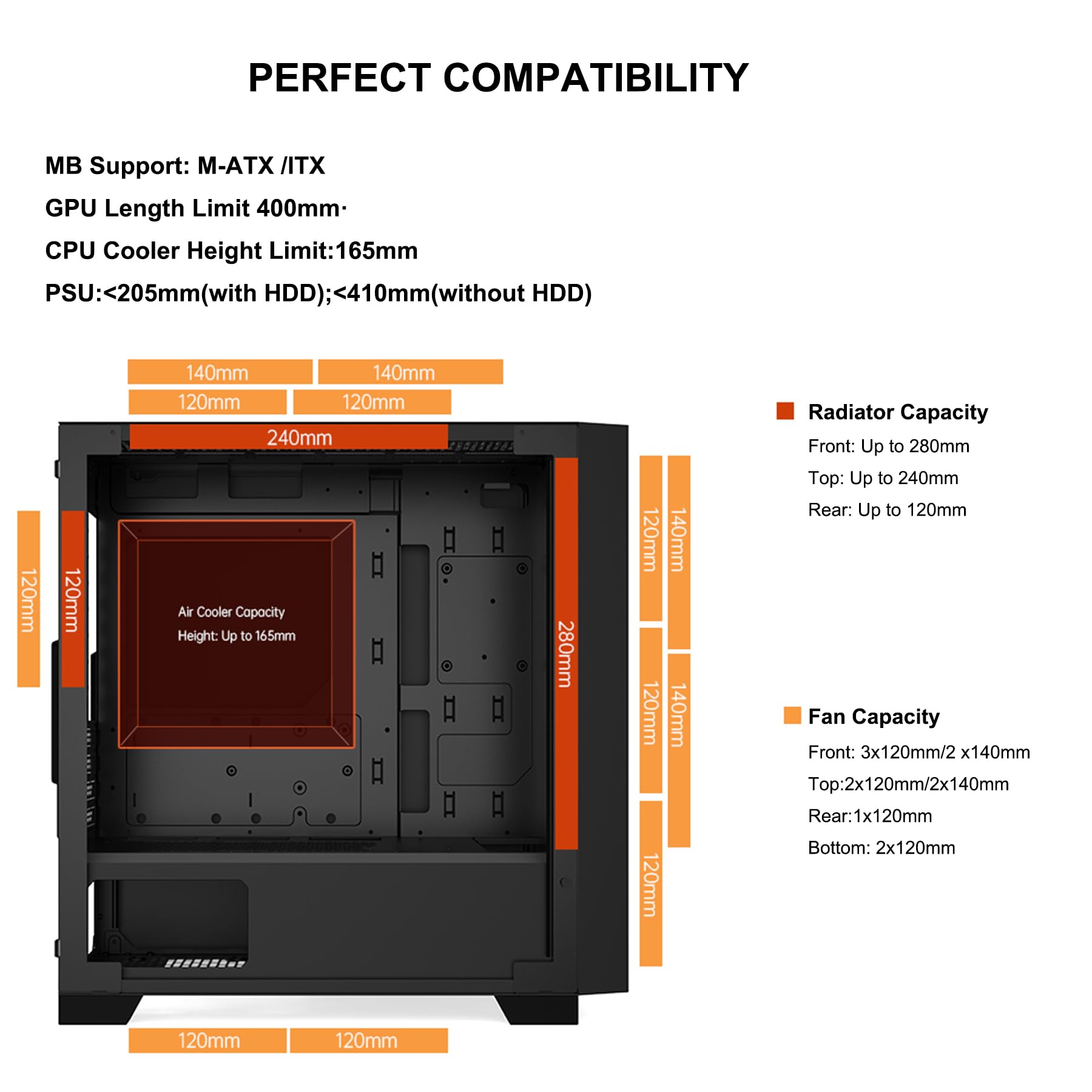 Mua CPS C3D310 Airflow M-ATX PC Case Mid Tower Desktop Computer Gaming ...