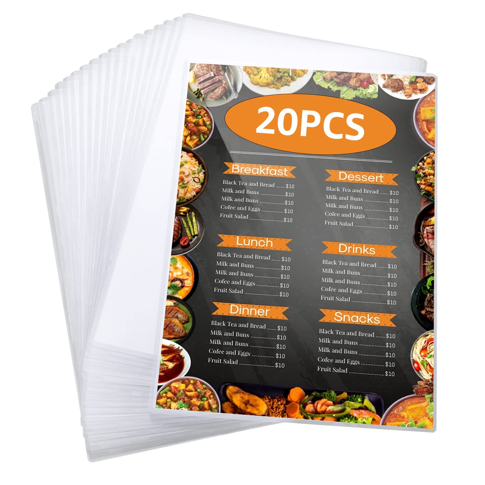 Mua CertBuy 20 Pack Menu Covers 8.5 x 11 Inch, 2 View Restaurant Menu ...