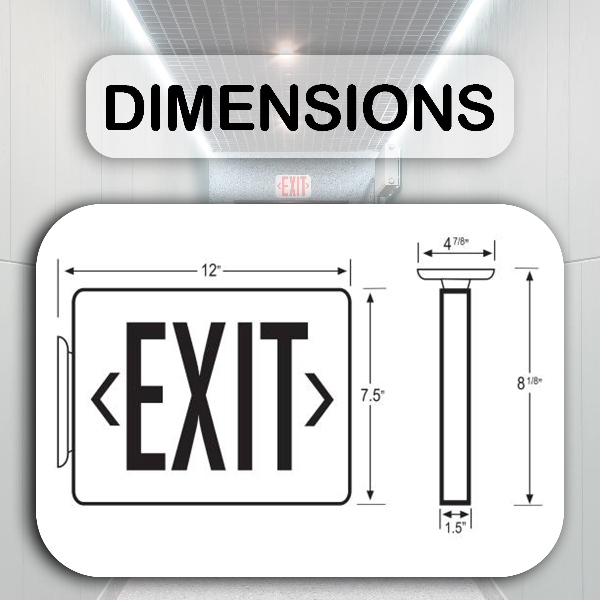 Mua Ciata 12 Pack Led Emergency Exit Sign with Battery Backup ...