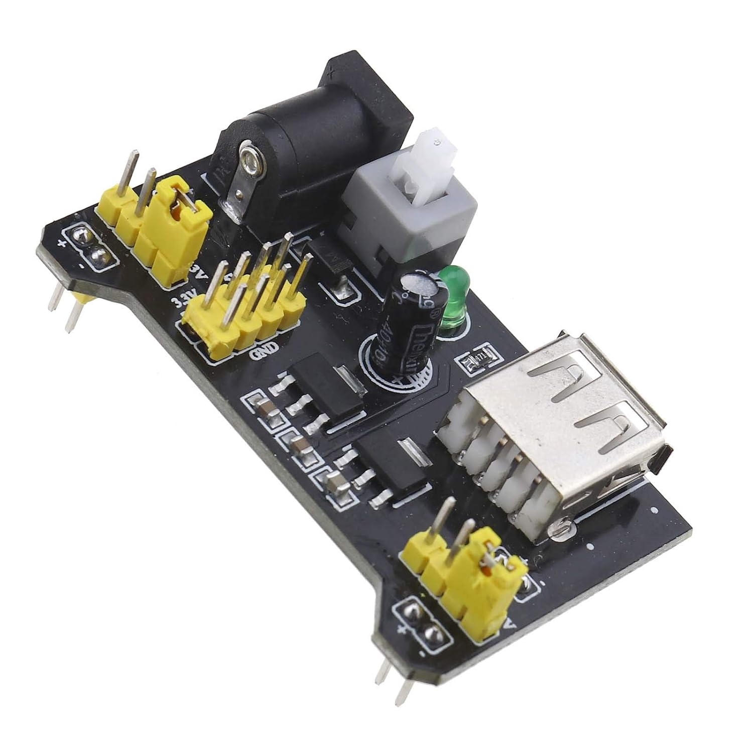 6pcs Power Supply Module For Solderless Breadboard MB102, 53x33mm 3.3V ...