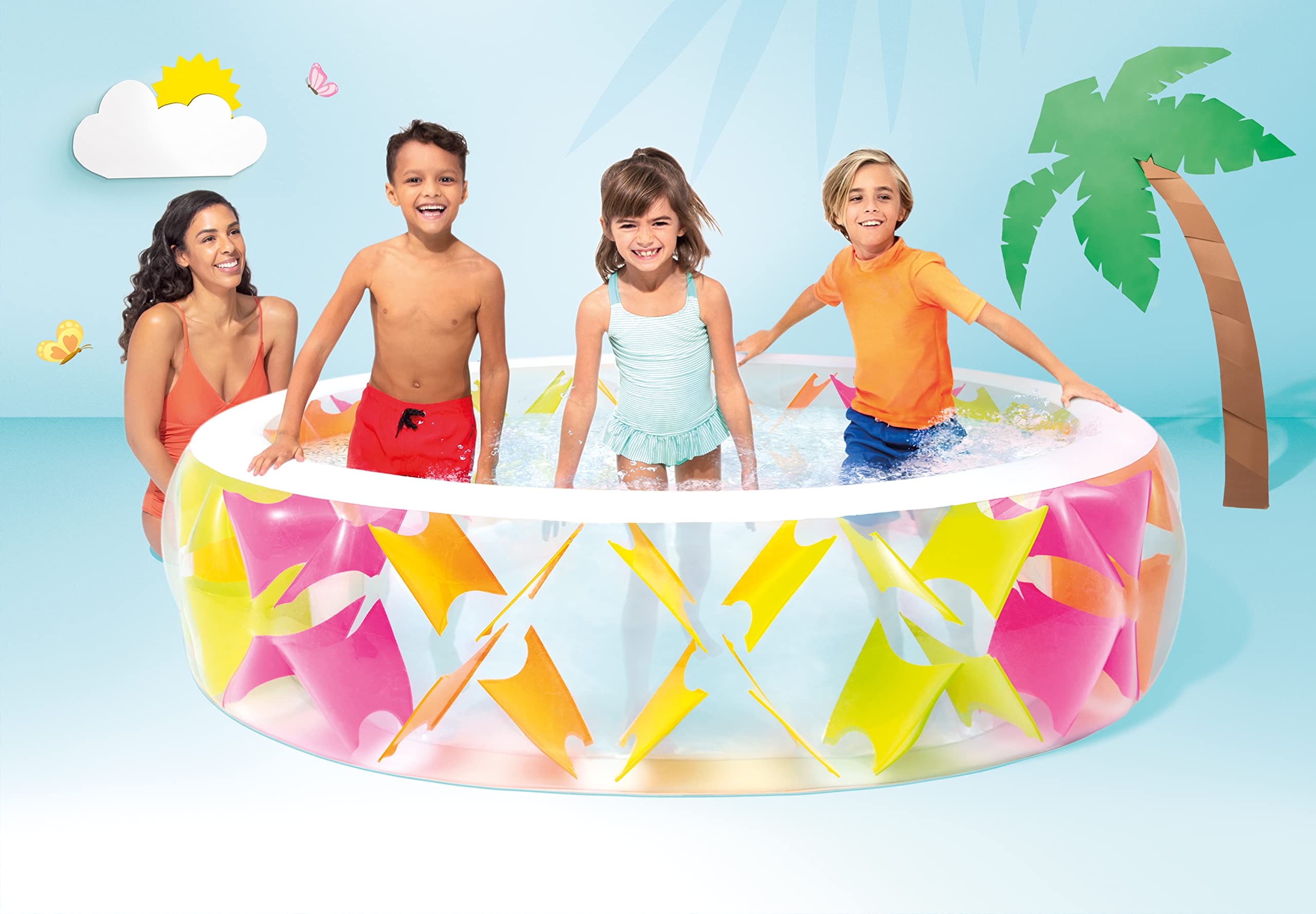Mua 56494EP Swim Center Inflatable Pinwheel Swimming Pool, 90" x 22 ...