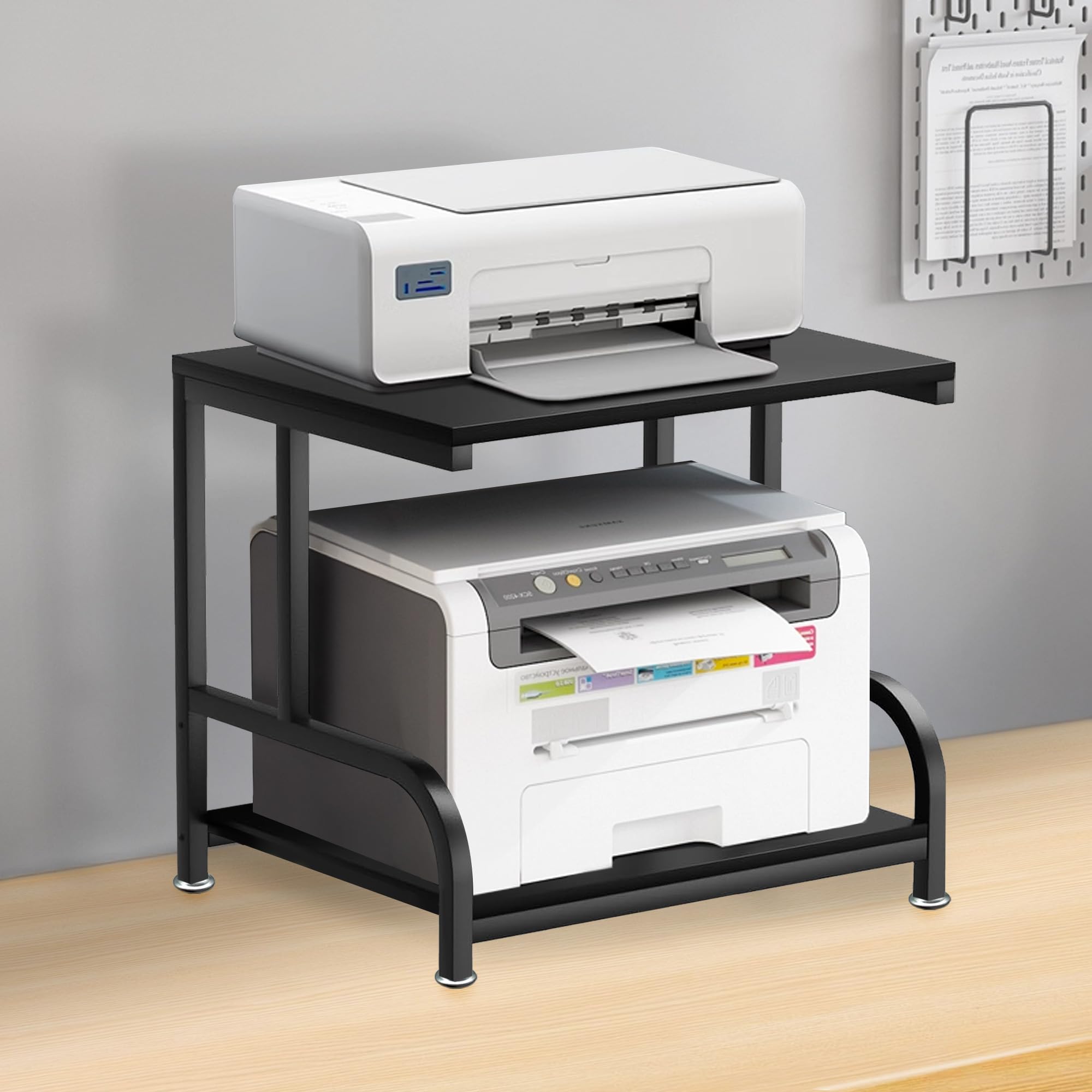 2-Tier Printer Desk Stand, Desktop Printer Stand, Printer Stand for ...