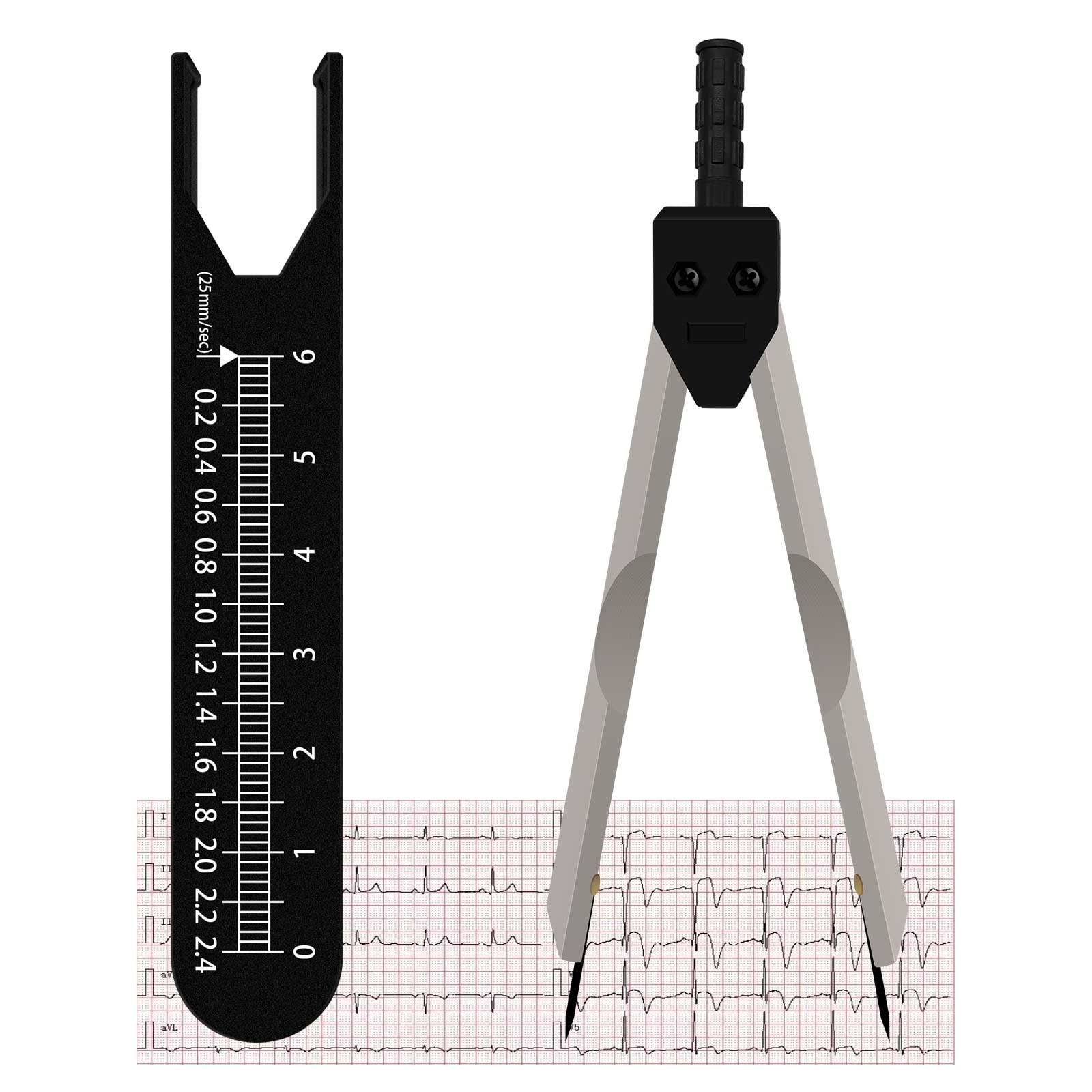 Mua EKG Calipers, ECG Calipers Caliper for Nurses Measuring Tool with Ruler and Help Read ECGs ...