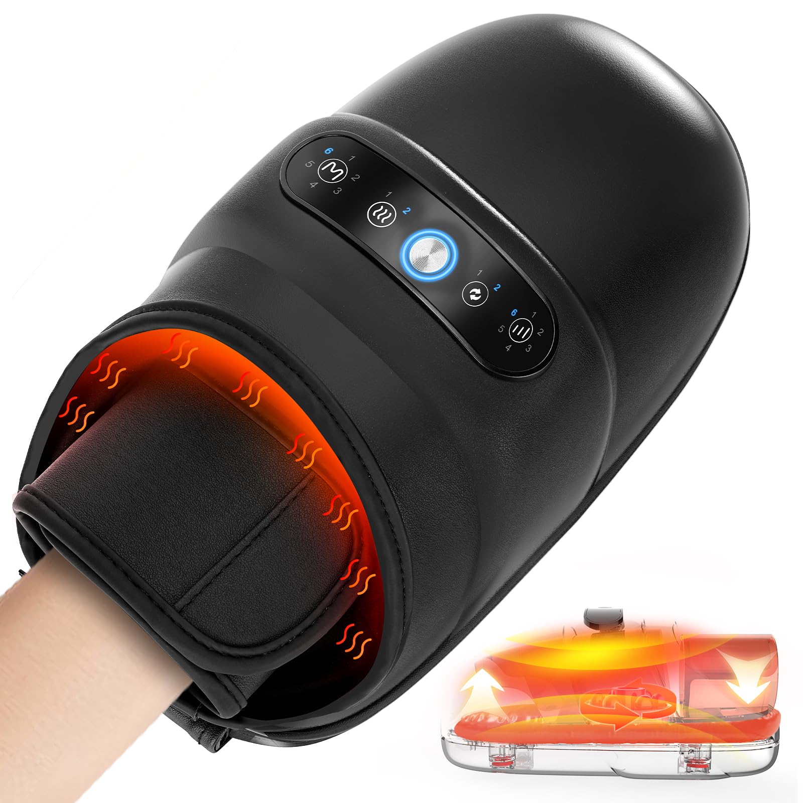 Hand Massager with Auto-Roller Massage, Cordless Hand Massager with ...