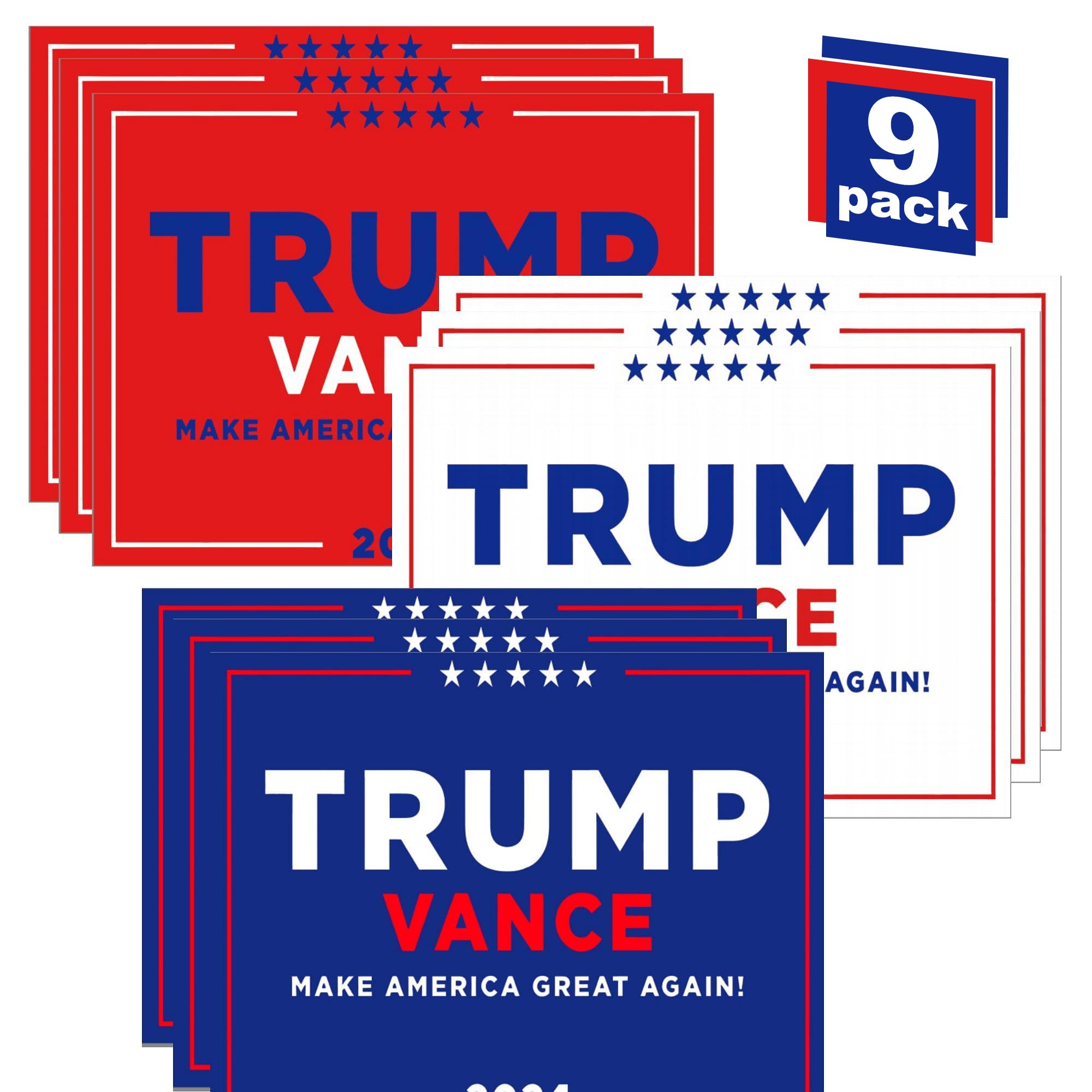 Mua Trump sign, Trump Vance Sign, 9-pack 18" x 12" Double-Sided Trump ...