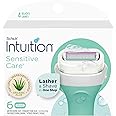 Amazon.com: Schick Intuition Refill, Razors for Women Sensitive Skin ...