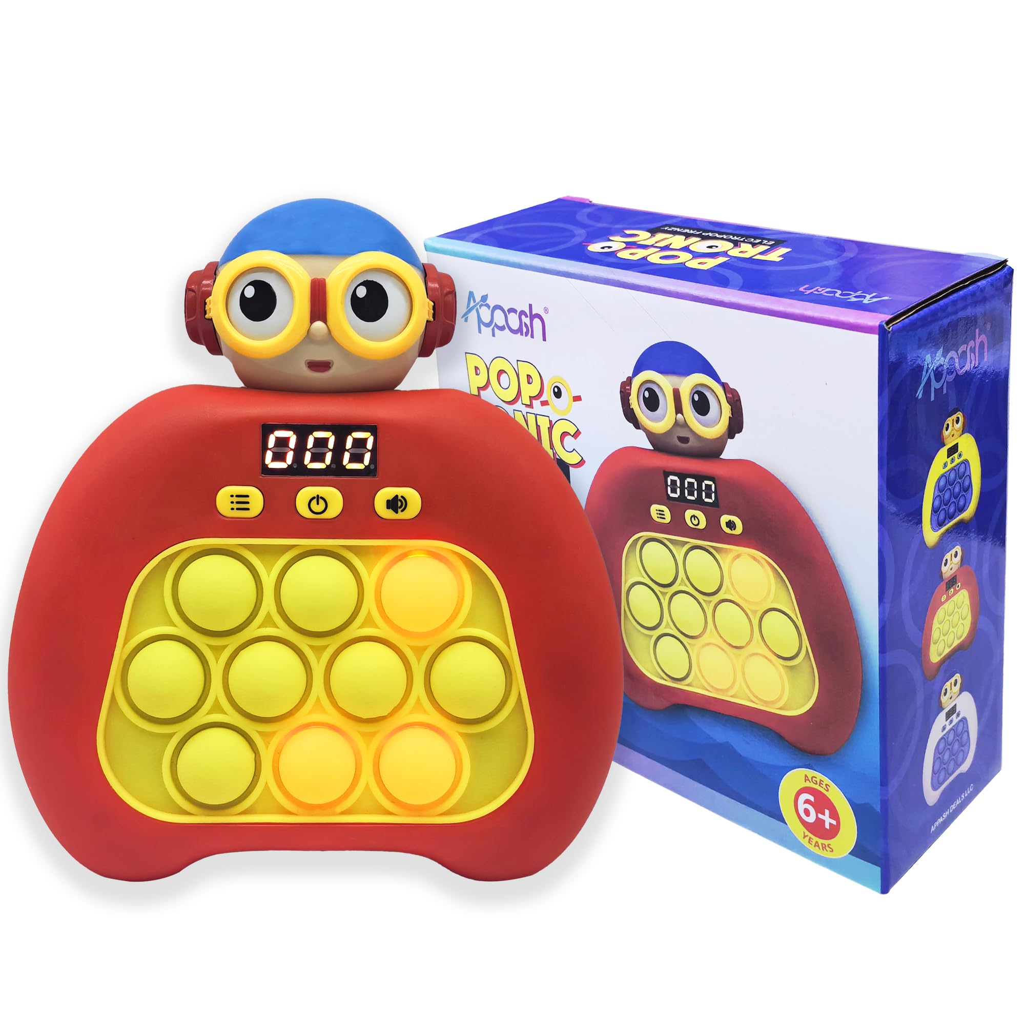 APPASH Fast Push Pop It Game Crisp Click Light UP Bubbles Upgraded 10 ...