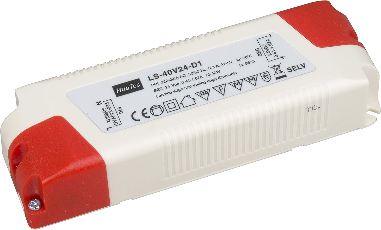 HuaTec LED Driver 24V 40W Dimmable TRIAC Constant Voltage for LED Strips LED Transformer Power ...