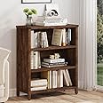 Amazon.com: BON AUGURE Bookshelf, 3 Shelf Bookcase, Farmhouse Wooden ...