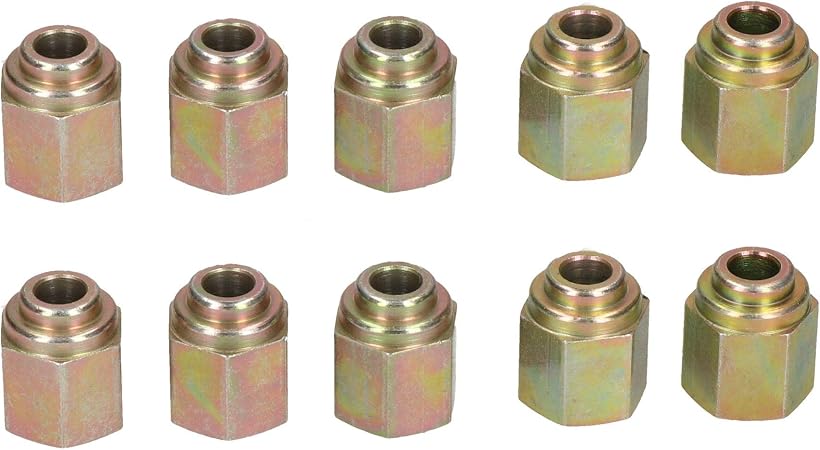 10 Steel Female Brake Pipe Union Fittings 12mm x 1mm DIN for 1/4" Brake ...