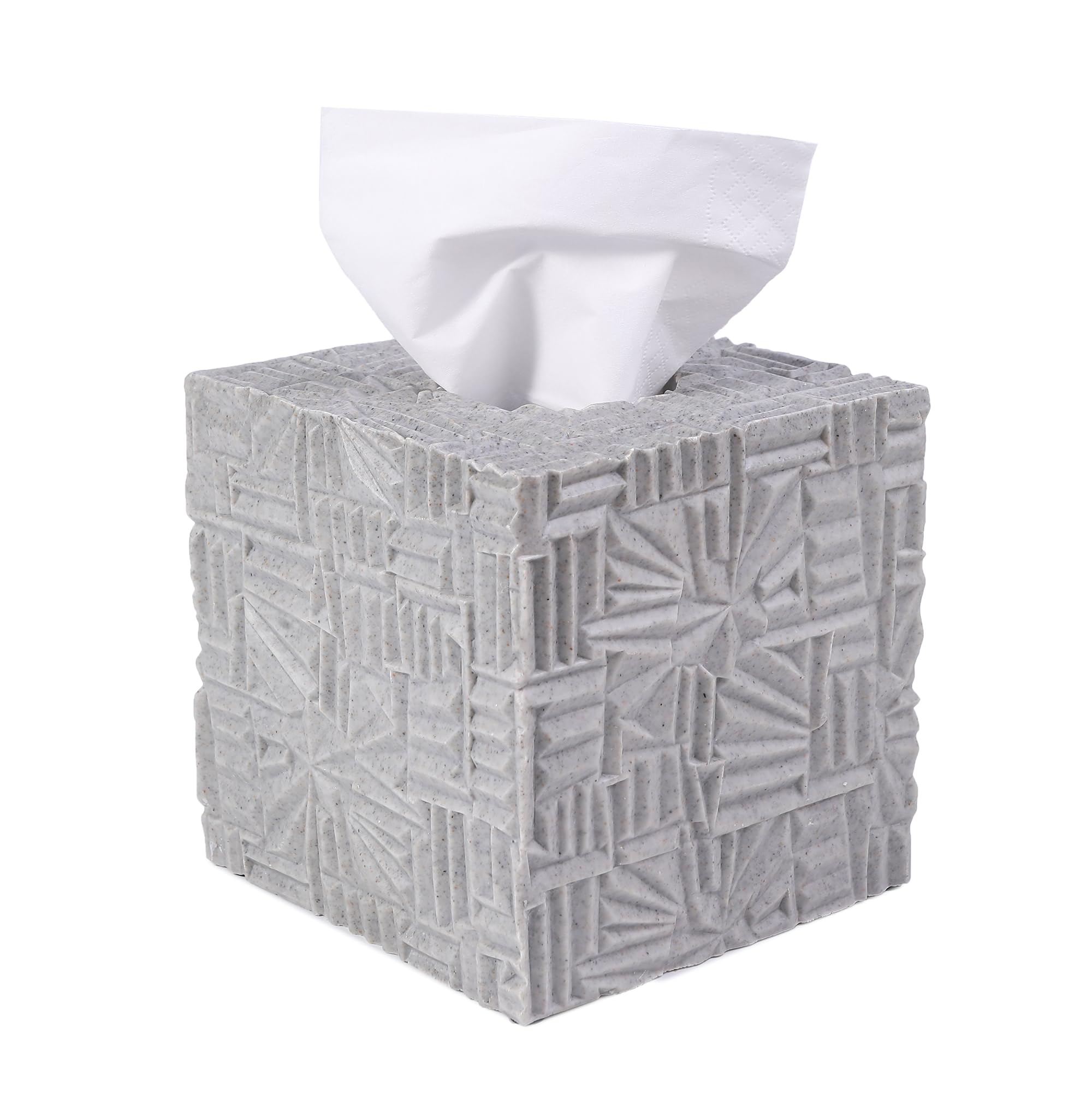 S GMOMENT Square Tissue Box Cover Decorative Tissue Box Holder with ...