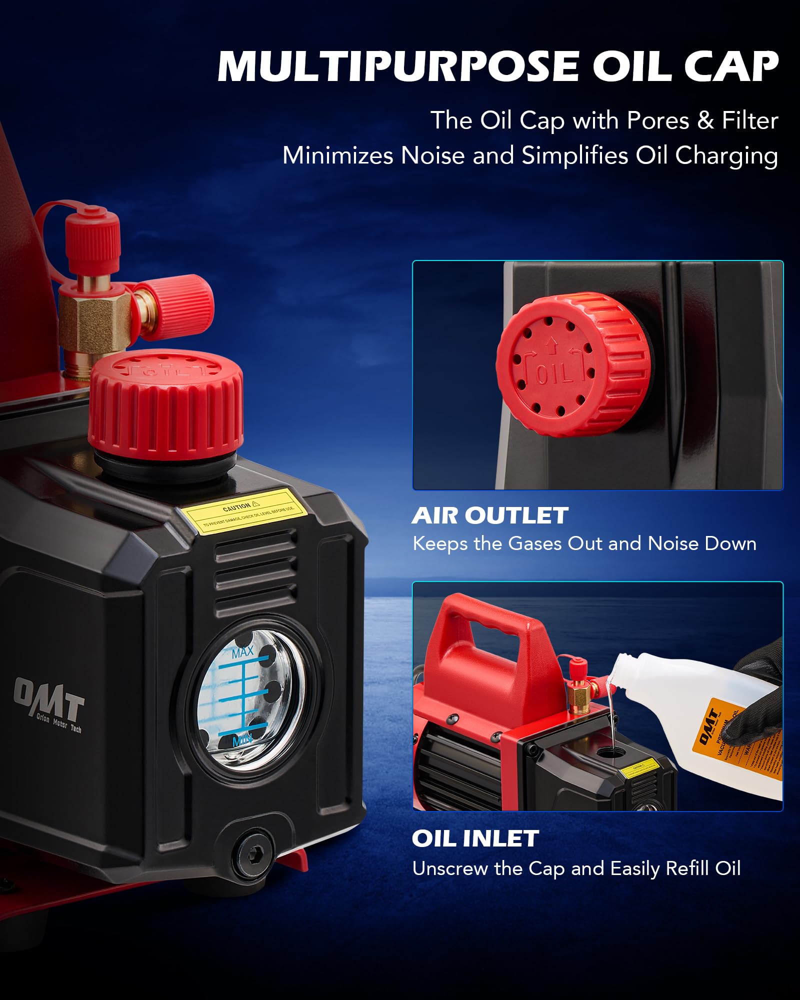 Mua Orion Motor Tech Vacuum Pump, 4.5 cfm 1/3 hp HVAC Single Stage ...
