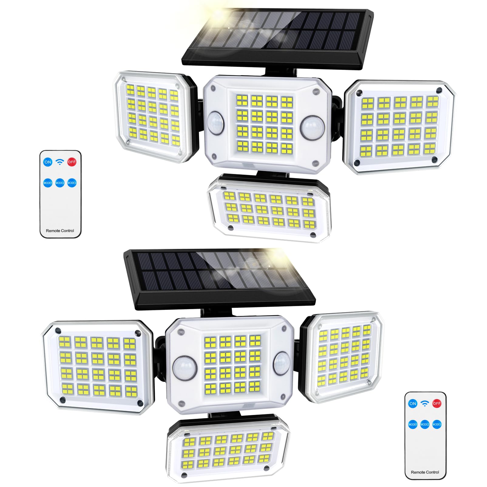 Solar Lights Outdoor Motion Sensor - Dual Sensor 296 LED IP65 ...