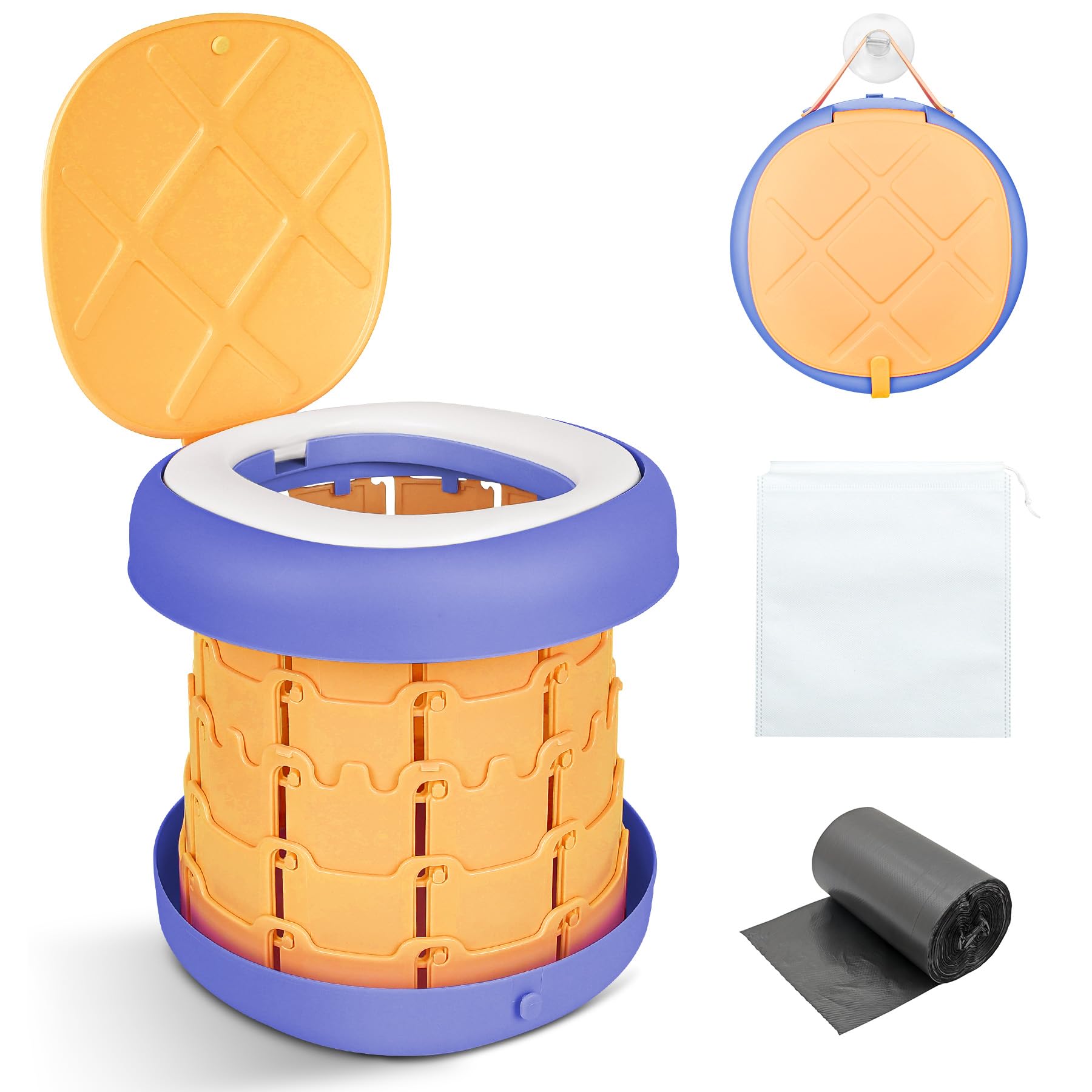 Inmorven Portable Toilet Camping Foldable Potty Travel Toilet ...