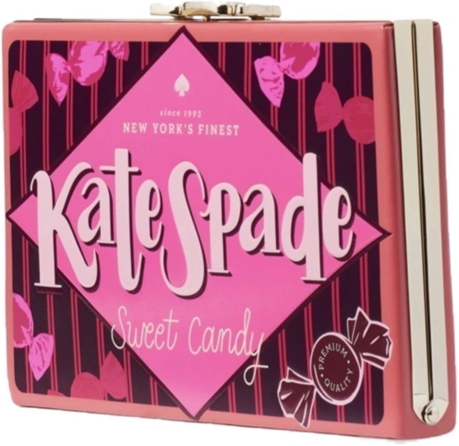 Kate Spade Candy Wrapper Clutch Handbag New Pink Leather Candy Shop ...