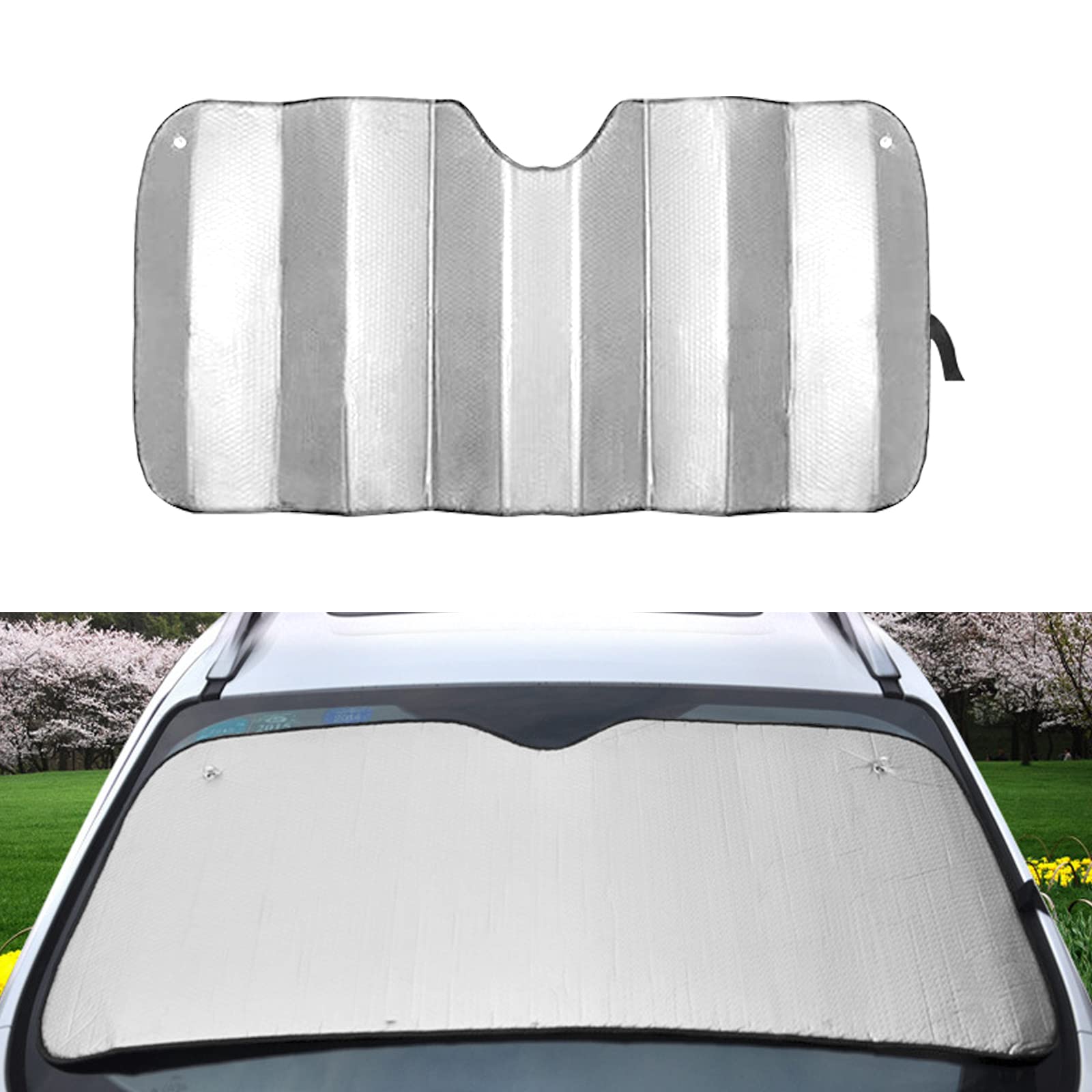 Mua Pack-1 Car Front Windshield Sunshade, 55.1" x 27.5" Double-Sided 5 ...