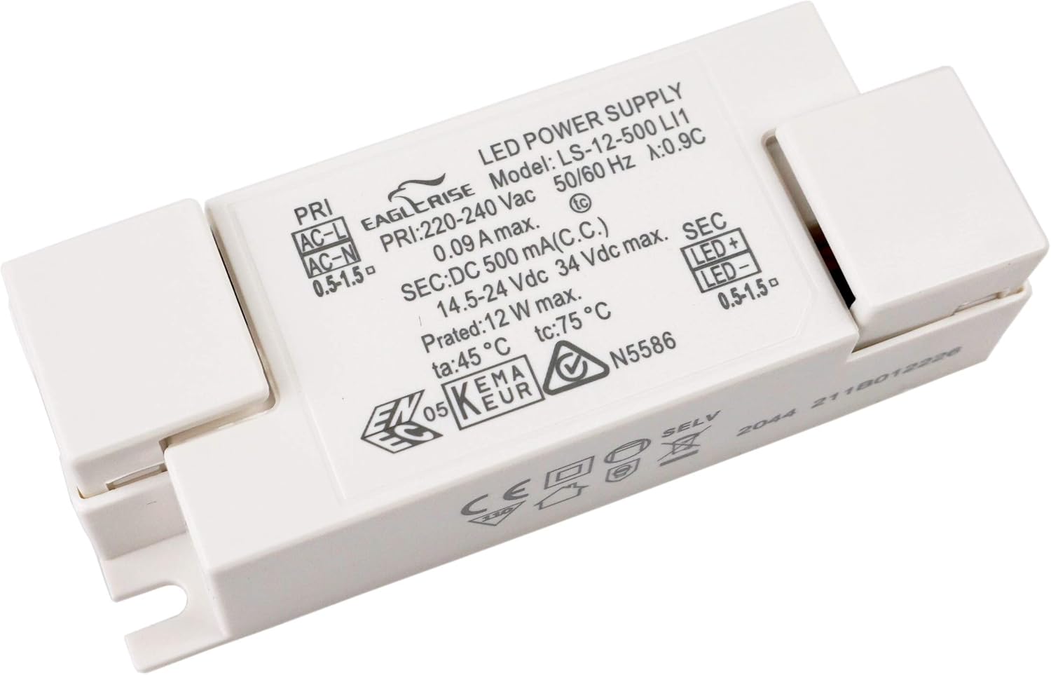 HuaTec Eaglerise LED Driver 500mA 12W Constant Current LED Transformer ...