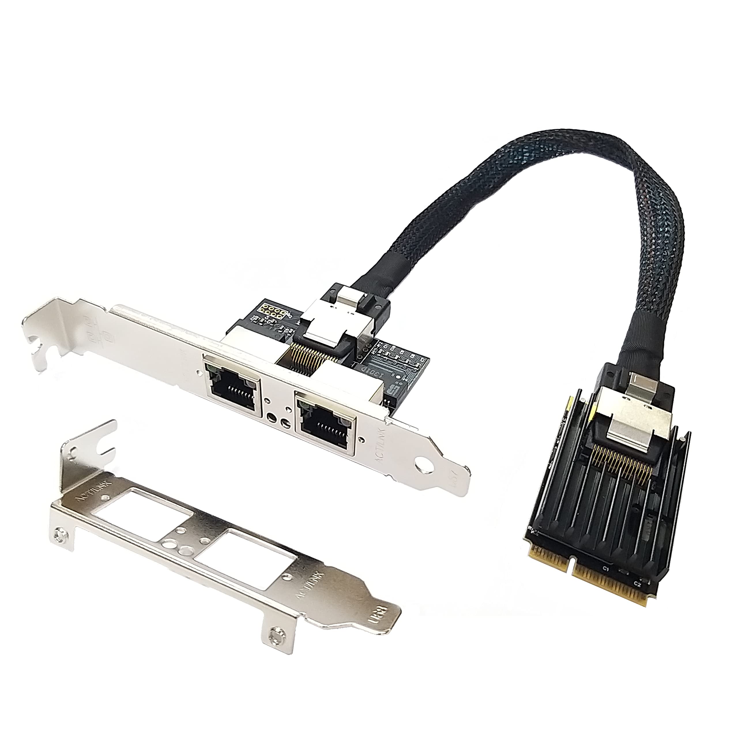 Mua HINYSENO Mini PCI-E Dual Port 2 x RJ45 Ethernet 10/100/1000Mbps Gigabit LAN Card Network ...