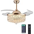 Amazon.com: DuMaiWay 42 Inch Reverse Dimmable Fandelier Retractable ...