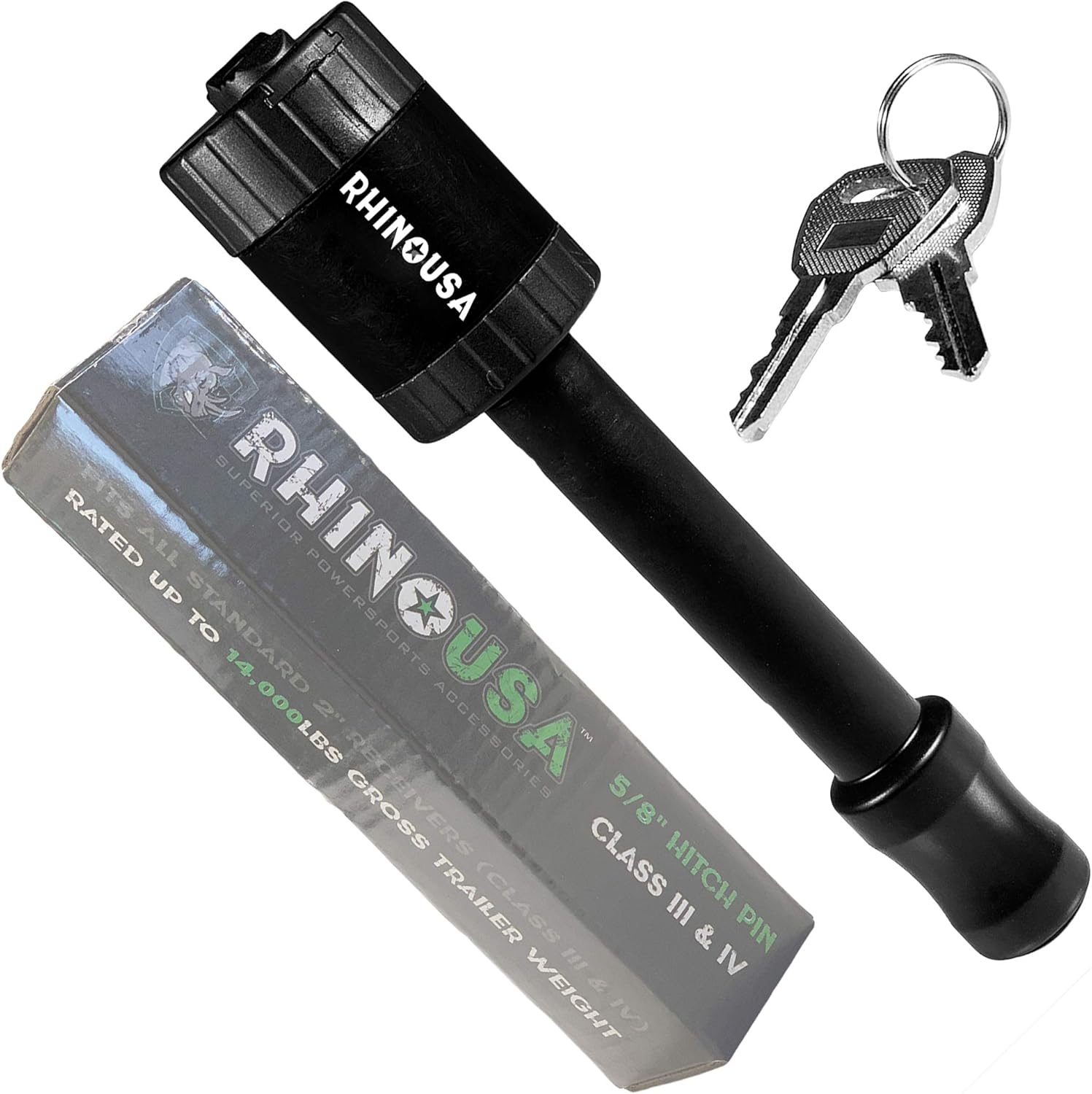 Rhino USA Locking Trailer Hitch Pin - Patent Pending 5/8" Receiver Lock ...